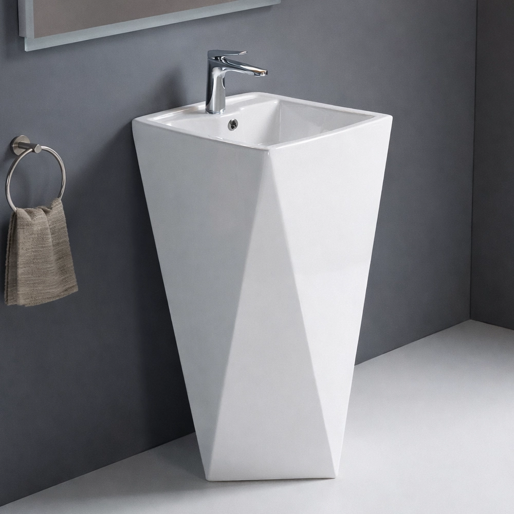 Lavoar stativ (pe podea) Brera 440x435x845 mm - alb LUCB156X - Magazin ...